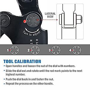 iCrimp PEX Crimping Tool Kit for 3/8 inch, 1/2 inch, 3/4 inch, 1 inch Pex Copper Crimp Rings, c/w PEX Cutter,Go-no-go Gauge, Meets ASTM F1807 Standard