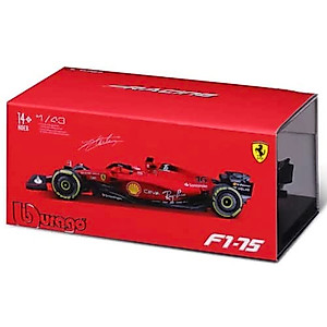 Bburago - 1/43 Scale Model Compatible with Ferrari Replica Miniature Model Compatible with Scuderia Replica Miniature F1-75 # 16 Compatible with Charles Leclerc Replica Miniature Model 2022 Racing