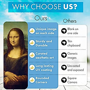 Aesthetic Bookmarks for Book Lovers - 60 Artwork Book Markers for Women & Men - Double-Sided Bulk Bookmarks for Kids & Teens - Unique & Cool Book Markers for Men Book Accessories by Livin Harmony