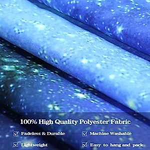 Faxdong Galaxy Universe Space Tapestry, Blacklight Starry Night Sky Mysterious Nebula Stars Ceiling tapestries for Bedroom Backdrop Wall Decor 68×90 inch