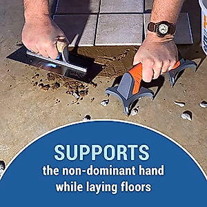 EasyLean Trowel Support Tool, Handy Hand Tool for Flooring, Drywall, Cement, and Adhesive Application, Support Tool for Floor Installers with Anti-Slip Spare Feet - Joyful Flappers