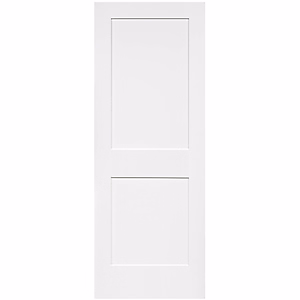 Snavely International 2-Panel Door, White Primed Shaker, Solid Wood Core (30x80)