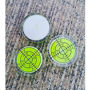 ZOGUHEKE 4Pcs Bubble Spirit Levels Bullseye Level Bubble for Leveling RV Fridge Camper Travel Trailer Motorhome Machine Tripod Turntable Layout Tools (32x7mm)