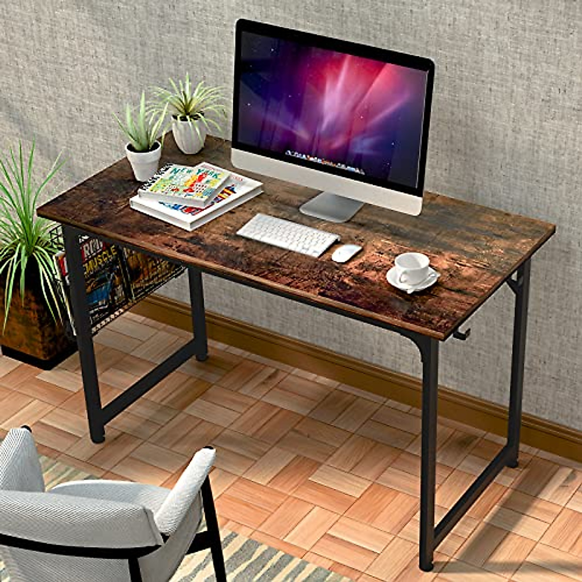 ASTARTH Laptop Table Computer Desk, Rustic Brown