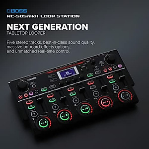 BOSS RC-505MKII Loop Station – The Industry Standard Tabletop Looper, Updated and Enhanced. Class-leading sound quality. Five simultaneous stereo phrase tracks. Input FX and Track FX sections.