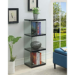 Convenience Concepts SoHo 4 Tier Tower Bookcase, Weathered Gray