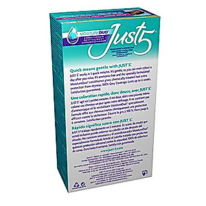 Just 5 Women's 5 Minute Permanent Hair Color with Conditioner, Grey Hair Coloring for Women - Darkest Brown