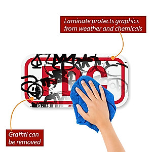 SmartSign 6" x 12" Fire Department Connection FDC Sign, 63 mil, 3M Laminated Engineer Grade Reflective Aluminum, Red and White