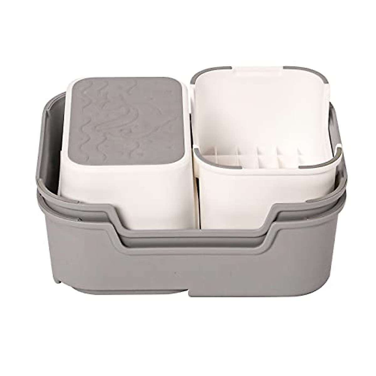 Two Step Stool for Kids(2 Packs), Anti-Slip Sturdy Toddler Two Step Stool for Bathroom, Kitchen and Toilet Potty Training (Gray)