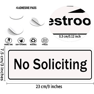 Apartment For Rent Sign 9 X 3 Inch Acrylic Plastic Sign With Symbols, Self-Adhesive, For Restaurant, Salons, Hotel, Motel, Rest Stops, Public Restrooms