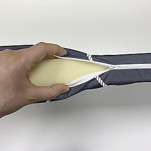 Ambesonne Navy Blue Bench Cushion, Navy Inspired Sailor Knot Rope Pattern Illustration Nautical Abstract Design, Standard Size Foam Pad with Decorative Fabric Cover, 45" x 15" x 2", Blue Cream