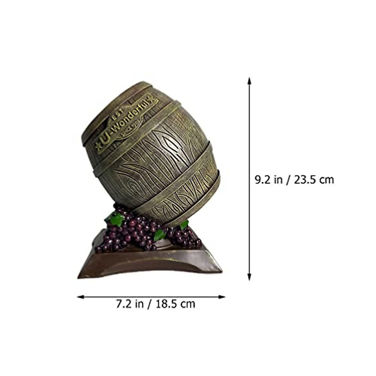 Wine Bottle Barrel Storage Organizer: Resin Wine Rack Countertop Wine Storage Holder Barrel Style Wine Champagne Single Bottle Holder Decorative Bottle Rack Floor Stand