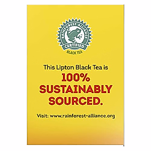 Lipton Decaffeinated Black Enveloped Tea Bags, 72 Count (Pack of 6)