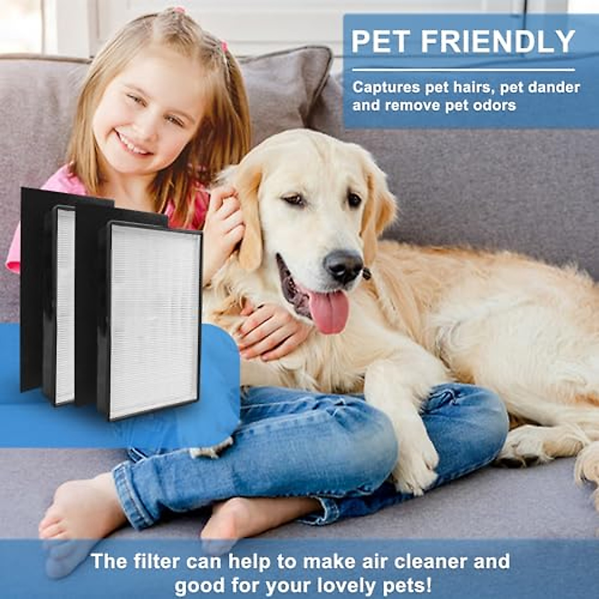 A2 Filter Replacement for 3M Filtrete Room A2 Models FAP-C02-A2 FAP-C03-A2 FAP-T03-A2, 2 post-filters + 4 Carbon pre-filters, Part No.1150101