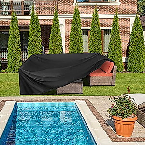 Kovshuiwe Patio Furniture Covers, Waterproof for Table and Chair Covers Rectangular Patio Table Cover 420D Oxford Fabric Patio Set Table Cover, Windproof, Anti-UV (95'' x 64'' x 39'')
