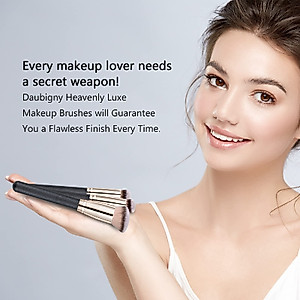 Makeup Brushes Daubigny Foundation Makeup Brushes for Liquid Makeup Pro Kabuki Foundation Brushes Set Premium Synthetic Bristles for Blending Liquid Cream Flawless Powder Buffing Stippling Concealer
