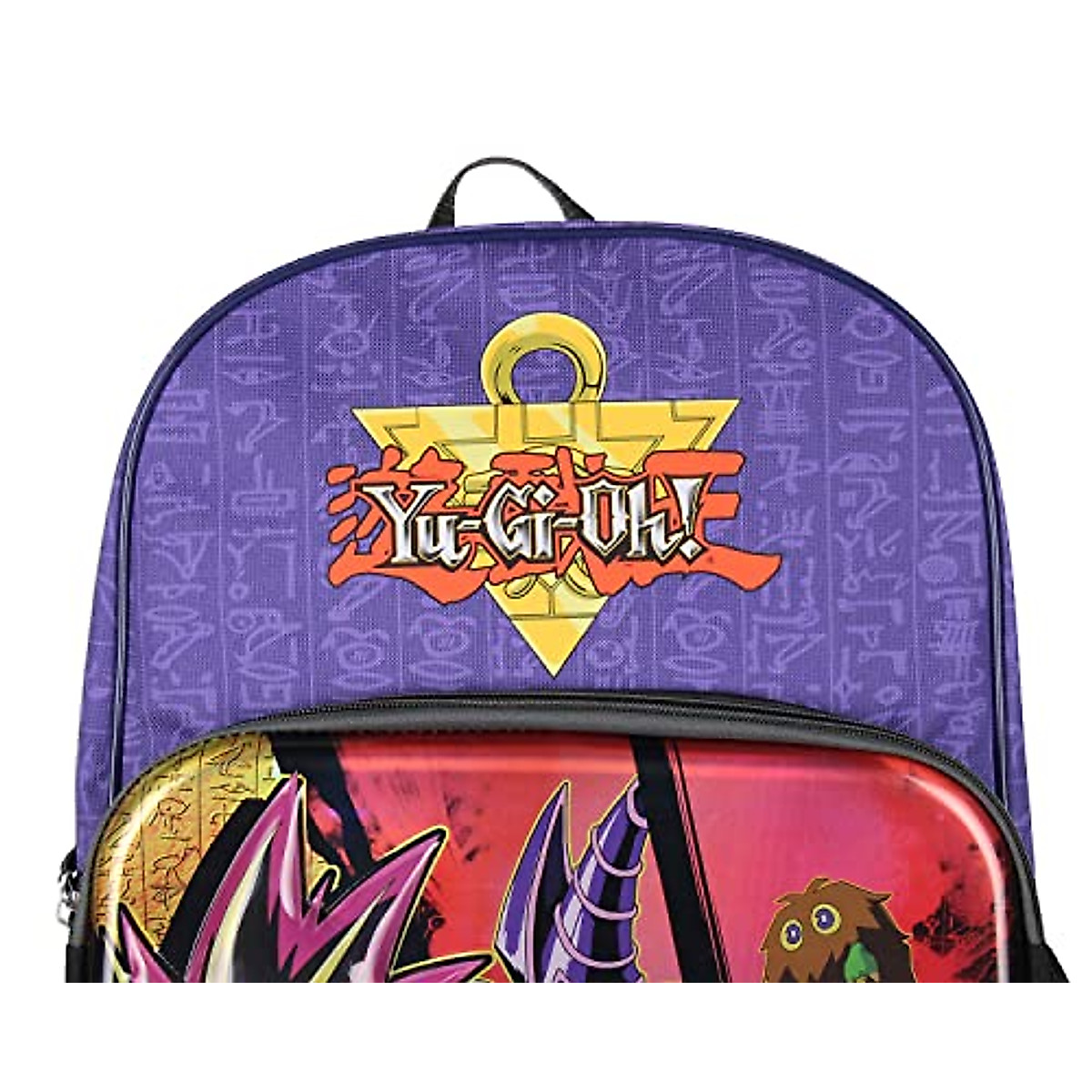 Yu-Gi-Oh! 16" Molded Backpack Battle Ready Yugi Dark Magician Black Luster Soldier Character Travel Backpack
