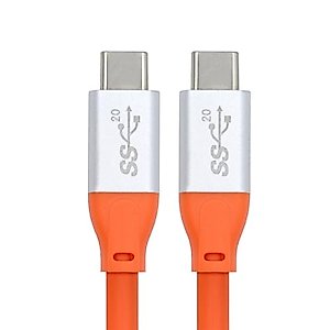 xiwai USB3.2 Gen 2 Type-C Male to USB C Male Charging and Data Cable 1.6FT, 20Gbps High Flex Ultra Soft 100W 8K 5K 4K Monitor Display USB4.0 Hyper Super Flexible Cord Perfect for Thunderbolt 3