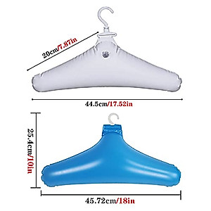 FJX Clothes Hangers Creative Bag Inflatable Clothes Rack, Foldable Clothes Rack, Seamless Rotatable Clothes Storage Rack 5PCS Hanger Space Saver (Color : 5pcs White)