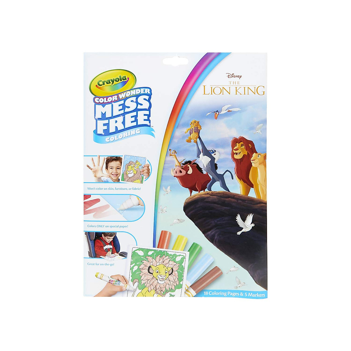 Crayola Lion King Pages & Markers Color Wonder Pad and Markers, Multicolor