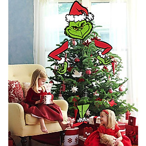 Christmas Tree Decoration, Creative Christmas Hat Decoration for Christmas Tree Topper Head Arm Legs, Novelty Funny Personalized Christmas Home Decorations Xmas Party Supplie(Small)