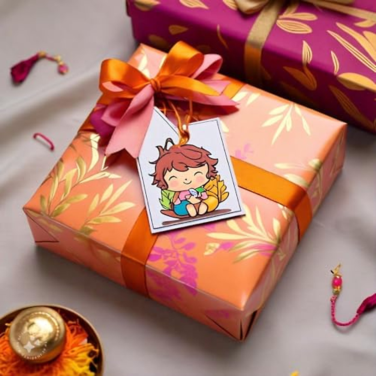 Amba Handicraft Rakhi/Rakhi for Brother/Rudraksha Rakhi/Send rakhi to USA/Rakhi for Brother with Gift Set/Rakhi Bracelet/rakhi for brother and bhabhi/Rakhi Set