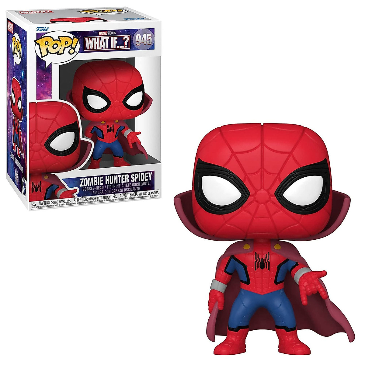 Spider-Man POP Marvel: What If? - Zombie Hunter Funko Pop! Vinyl Figure (Bundled with Compatible Pop Box Protector Case), Multicolor, 3.75 inches
