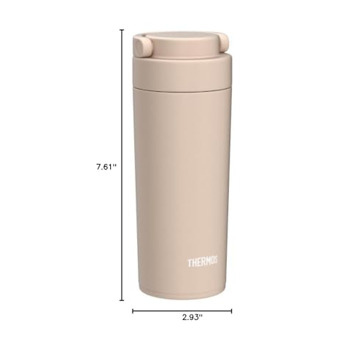 Thermos JOV-420 CL Vacuum Insulated Portable Tumbler with Carry Handle, 14.2 fl oz (420 ml), Cafe Latte