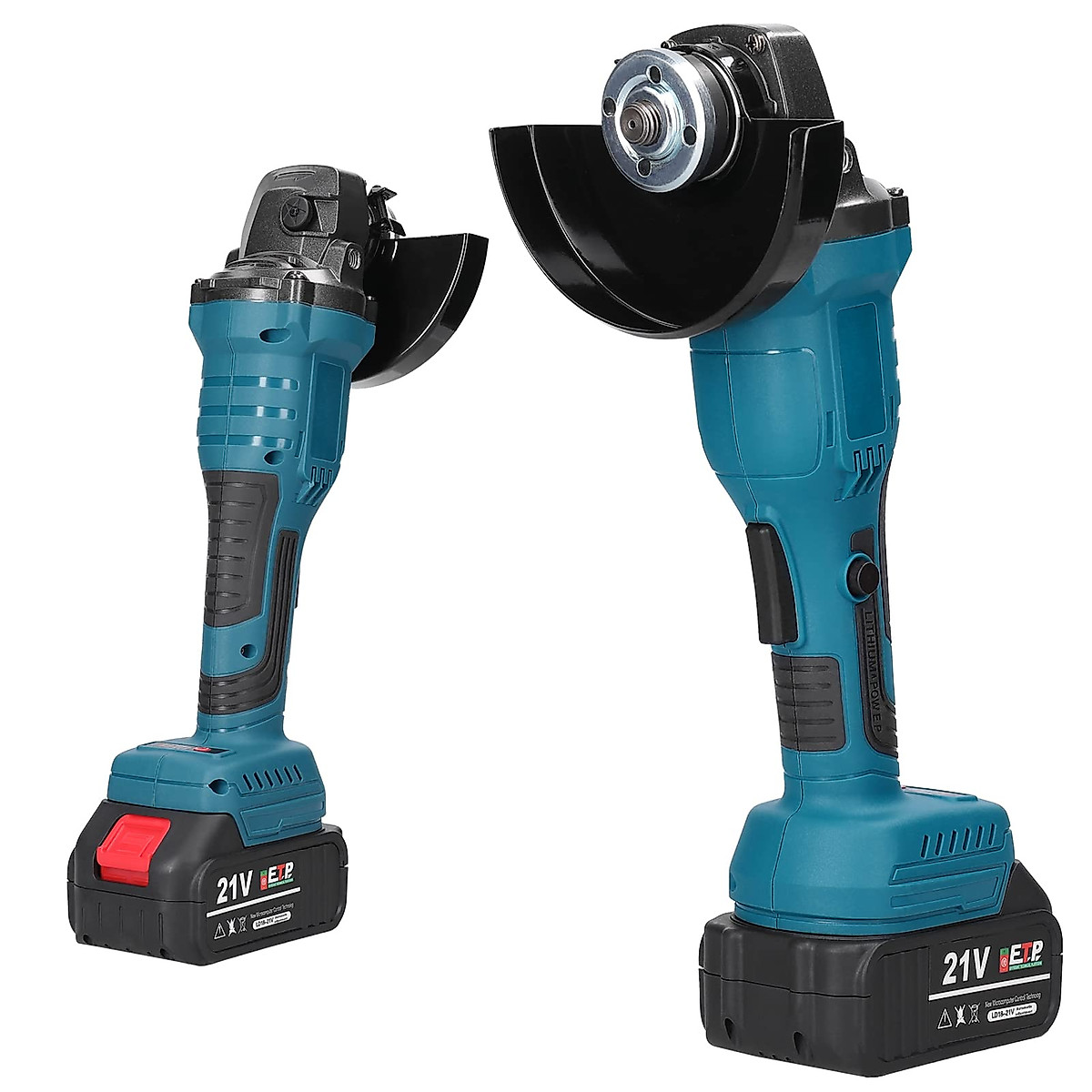 Cordless Angle Grinder, Weytoll 21V Brushless Cordless Grinder, Electric Grinding Wheels, Lithium Cutter Utility Power Tool 125mm M14 Angle Grinder With wrench, Assist Grip Handle and Baffle