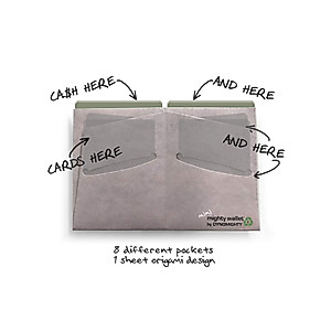 mighty wallet Gold Leaf mini Tyvek Wallet | Paper wallet | Minimalist Wallet