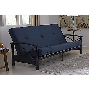 DHP 6" Microfiber Futon Mattress Sofa Bed, Full, Blue