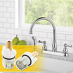 RP25513 faucet stem assembly, Replacement Kit for Delta two handle faucet repair kit, Includes RP4993 Seats and Springs, 2 Pack