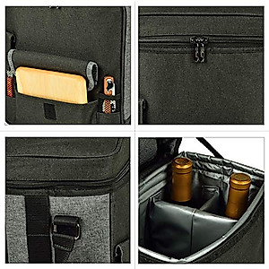 Personalized Picnic at Ascot Wine and Cheese Basket/Cooler with Acrylic Glasses, Hardwood Cutting Board, Cheese Knife and Corkscrew