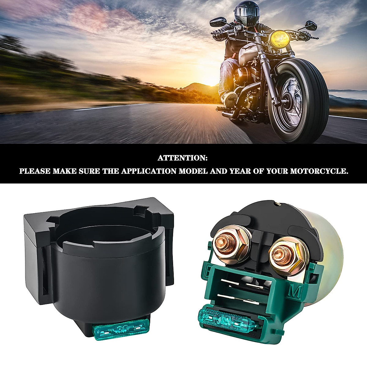 Road Passion 9CR6-150310 Starter Solenoid Relay for Kawasaki Bayou 220 KLF220 1988-2002 Bayou 250 KLF250 2003-2010 KLX650 1993-1996 Vulcan 800 1996-2005 Honda VT750C Shadow 2000 Suzuki GSXR750 1993