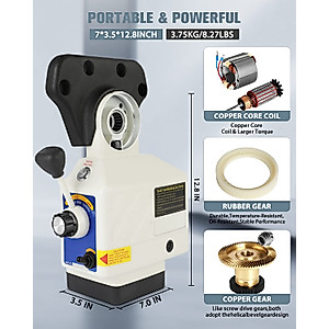 GCCSJ Power Feed X-Axis for Milling Machine 450 in-lb Torque 0-200RPM Table Milling Machine Power Feed 110V