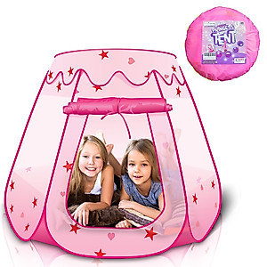 ArtCreativity Princess Pop Up Tent, Kids Playhouse Tent with a Carry Bag, Foldable Princess Tent for Girls and Boys, Kids Ball Pit Toys for 3,4 Year Old Girl, Indoor & Outdoor Play Tent for Kids