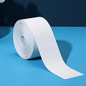 Innconee Self Adhesive Crack Tape 1.5'' x 32' Textured Roll Crack Tape Paintable for Walls, Diatom Mud Finish Texture Tape for Drywall Crack Repair