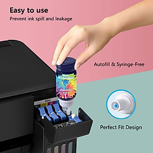 LNKCOS 600ML Sublimation Ink for Epson EcoTank ET-8500 ET-8550 Wide-Format Supertank Printers (6 Color, 6×100ML, BK PB C M Y K Grey, Bigger Bottles with More Ink to Fill The Tanks)