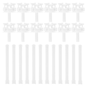 UXELY 12pcs/Set Vertical Blind Repair Carrier with Straps, Universal Vertical Blinds Repair Kit with Stem, Replacement Parts Vertical Blinds Curtain Accessories, No Drilling(White)