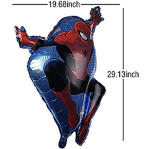 5PCS Superhero Spiderman Party Shape Foil Balloons For Kids Birthday Party Decorations