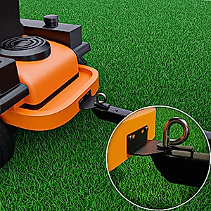 Universal Zero Turn Lawn Mower Trailer Hitch 5 Inch Heavy Duty Steel - Including Installation Hardware (Black)