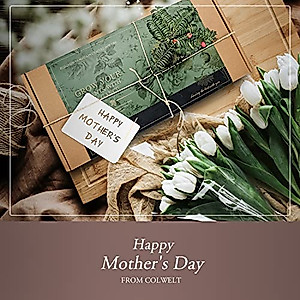 Colwelt Garden Tools Set, 8 Piece, Heavy Duty Gardening Tools with Wooden Handle, Including Garden Tote, Kneeling Pad, Gloves, Pruner, Trowel, Tulip Trowel, Cultivator - Gardening Gifts for Women Men