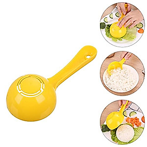 Hemoton 2pcs Plastic Rice Paddle Food Service Spoon Semicircular Rice Shovel Non Stick Rice Scooper Potato Server Spatula for Home Kitchen Restaurant Sushi Making