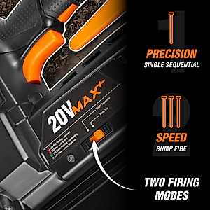 WEN 20V Max Cordless 18-Gauge Brad Nailer with 2.0Ah Battery and Charger (20512)