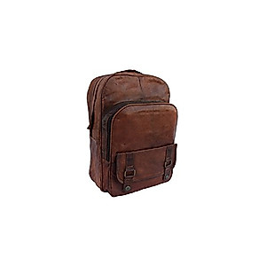 Vintage Leather Backpack Shoulder Bag Fits 13 Inch MacBook / Laptop | Men Women Office Rucksack | Unisex Teens College School Book Bags