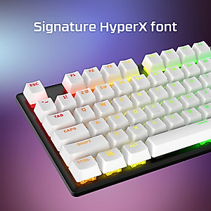HyperX PBT Keycaps – Full Key Set, Double Shot PBT Material, English (US) Layout, 104 Keys – Black