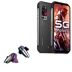 BoxWave Gaming Gear Compatible with Ulefone Armor 11 5G (Gaming Gear by BoxWave) - Touchscreen QuickTrigger, Trigger Buttons Quick Gaming Mobile FPS for Ulefone Armor 11 5G - Jet Black