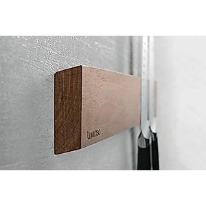 linoroso 16.5'' Magnetic Knife Holder for Wall, Powerful Acacia Wood Magnetic Knife Strip Knife Rack for Kitchen Knives & Tools
