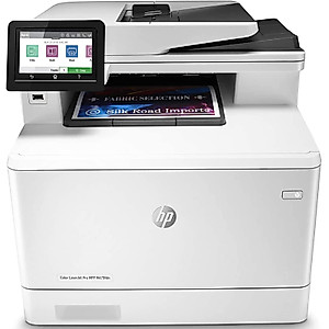HP Color Laserjet Pro MFP M479fdn All-in-One Laser Printer, Print&Copy&Scan&Fax, 28ppm, 600x600dpi, Auto 2-Sided Printing, 4.3" Color Touchscreen Display, Ethernet, No Wi-Fi, Lanbertent Printer Cable