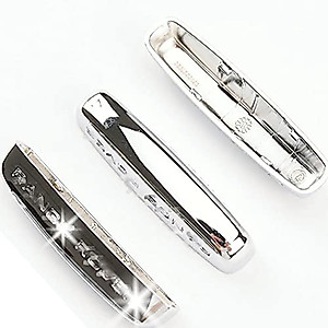 RemoteOverstock for Replacement Chrome (Side) Remote Cover for Land Rover Range Rover Remote fits 2011-2020 Key Fob LR2 LR4 Evoque Sport – FCC ID: KOBJTF10A, P/N: CH22-15K601-AB – Chrome Cover ONLY